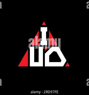 IUO triangle letter logo design with triangle shape. IUO triangle logo ...