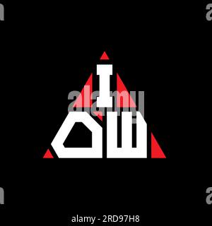 IOW triangle letter logo design with triangle shape. IOW triangle logo ...