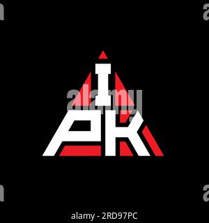 IPK triangle letter logo design with triangle shape. IPK triangle logo ...