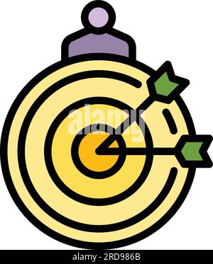 Focus arch target icon flat vector. Work group. Social team isolated ...