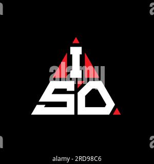 ISO triangle letter logo design with triangle shape. ISO triangle logo ...