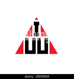 IUU triangle letter logo design with triangle shape. IUU triangle logo ...