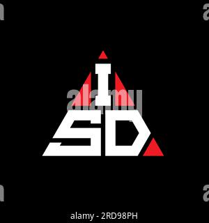 ISD triangle letter logo design with triangle shape. ISD triangle logo ...
