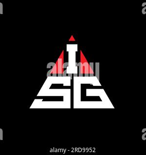 ISG triangle letter logo design with triangle shape. ISG triangle logo ...