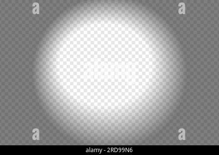 Flashlight frame overlay shadow. Spotlight mockup, lamp or lantern rays ...