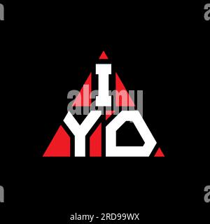 IYO triangle letter logo design with triangle shape. IYO triangle logo ...