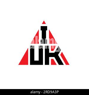 IUK triangle letter logo design with triangle shape. IUK triangle logo ...