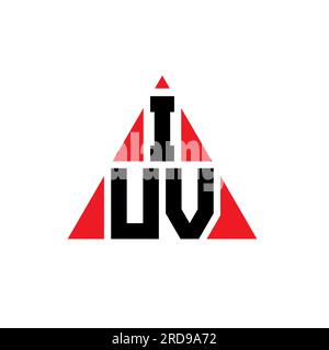 IUV triangle letter logo design with triangle shape. IUV triangle logo ...