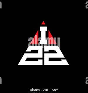 IZZ triangle letter logo design with triangle shape. IZZ triangle logo ...