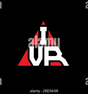 IVR triangle letter logo design with triangle shape. IVR triangle logo ...