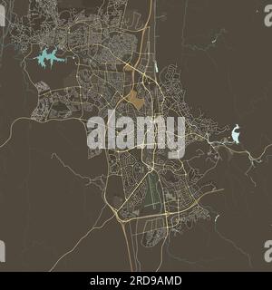 Urban city vector map of Windhoek, Namibia. Vector illustration ...