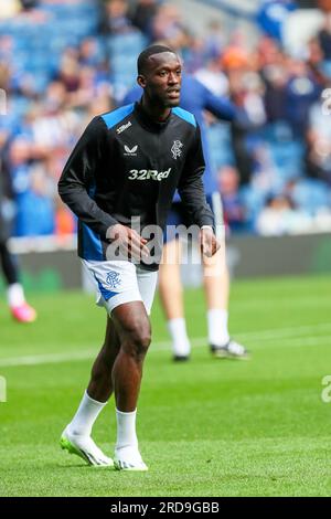 ABDALLAH SIMA, who plays as a defender with Rangers FC, training at ...