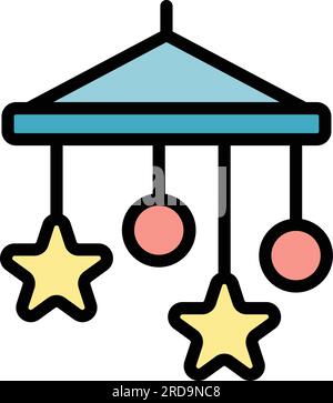 Baby bassinet color line icon. Isolated vector element Stock Vector ...