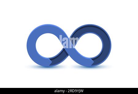Infinity color icon, infographic sign element graphic. Vector ...