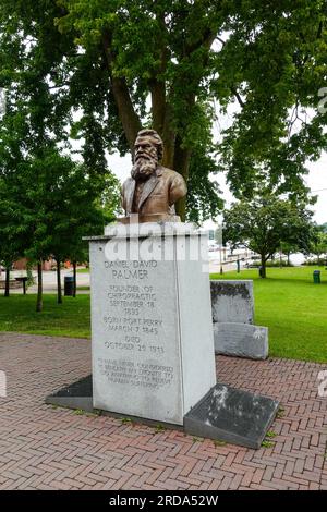 david palmer outdoor sculpture, founder of chiropractic, in port perry ...