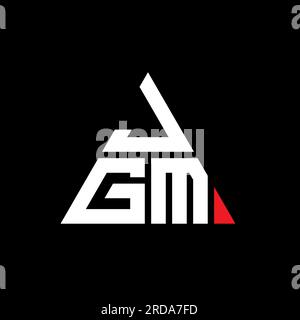 JGM triangle letter logo design with triangle shape. JGM triangle logo ...