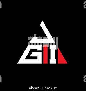 JGI triangle letter logo design with triangle shape. JGI triangle logo ...