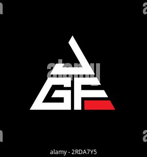 JGF triangle letter logo design with triangle shape. JGF triangle logo design monogram. JGF ...