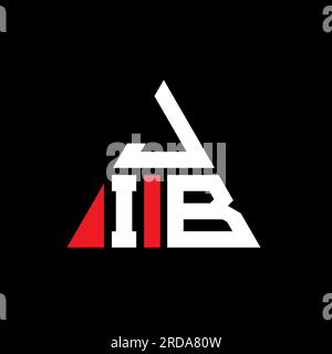 JIB triangle letter logo design with triangle shape. JIB triangle logo ...