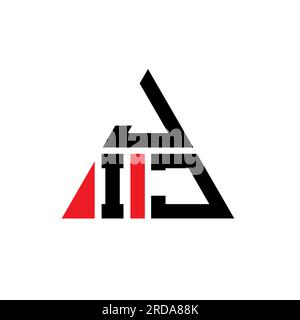 JIJ triangle letter logo design with triangle shape. JIJ triangle logo ...