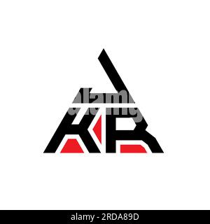 JKR triangle letter logo design with triangle shape. JKR triangle logo ...