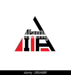 JIA triangle letter logo design with triangle shape. JIA triangle logo ...