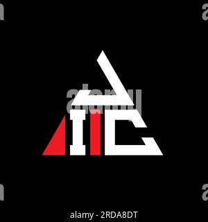 JIC triangle letter logo design with triangle shape. JIC triangle logo ...