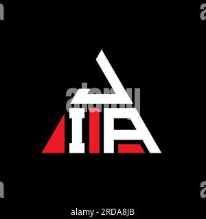 JIA triangle letter logo design with triangle shape. JIA triangle logo ...