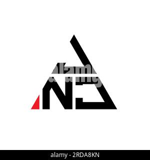 JNJ triangle letter logo design with triangle shape. JNJ triangle logo ...