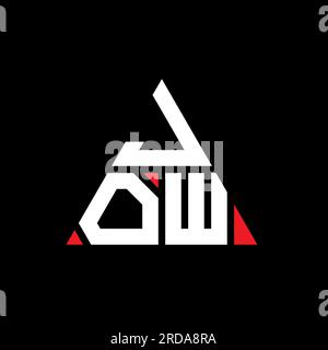 JOW triangle letter logo design with triangle shape. JOW triangle logo ...