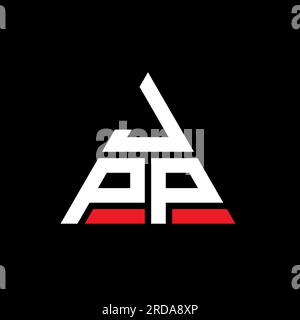 JPP triangle letter logo design with triangle shape. JPP triangle logo ...