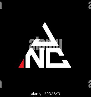 JNC triangle letter logo design with triangle shape. JNC triangle logo ...