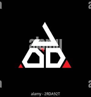 JOD triangle letter logo design with triangle shape. JOD triangle logo ...