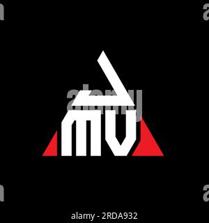 JMV triangle letter logo design with triangle shape. JMV triangle logo ...