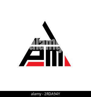 JPM triangle letter logo design with triangle shape. JPM triangle logo ...