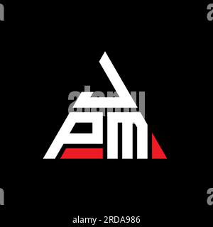 JPM triangle letter logo design with triangle shape. JPM triangle logo ...