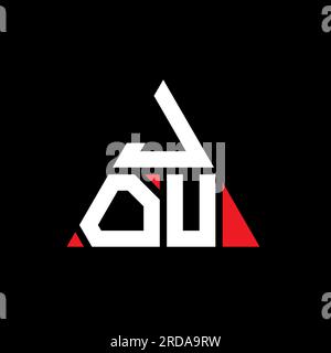 JOU triangle letter logo design with triangle shape. JOU triangle logo ...