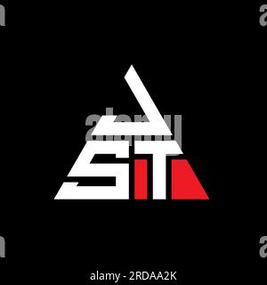 JST triangle letter logo design with triangle shape. JST triangle logo ...