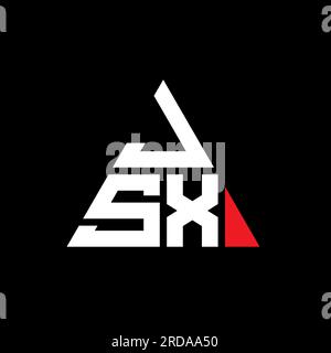JSX triangle letter logo design with triangle shape. JSX triangle logo ...