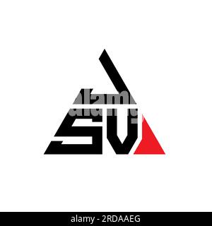 JSU triangle letter logo design with triangle shape. JSU triangle logo ...