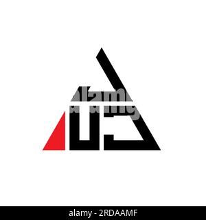 JUJ triangle letter logo design with triangle shape. JUJ triangle logo ...