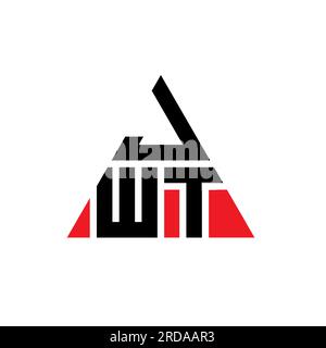 JWT triangle letter logo design with triangle shape. JWT triangle logo ...