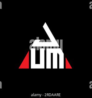 JUM triangle letter logo design with triangle shape. JUM triangle logo ...