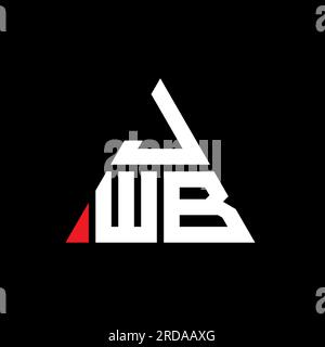 JWB triangle letter logo design with triangle shape. JWB triangle logo ...