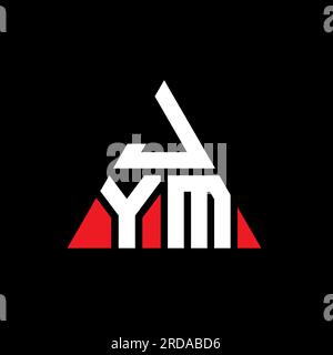 JYM triangle letter logo design with triangle shape. JYM triangle logo ...