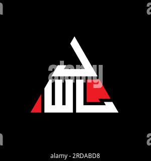JWL triangle letter logo design with triangle shape. JWL triangle logo ...