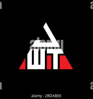 JWT triangle letter logo design with triangle shape. JWT triangle logo design monogram. JWT ...