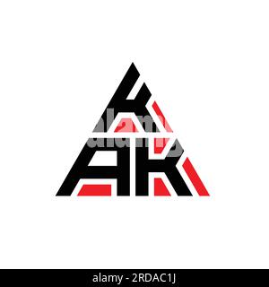 KAK triangle letter logo design with triangle shape. KAK triangle logo ...