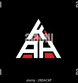 KAH triangle letter logo design with triangle shape. KAH triangle logo ...