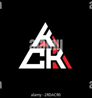 KCK triangle letter logo design with triangle shape. KCK triangle logo ...